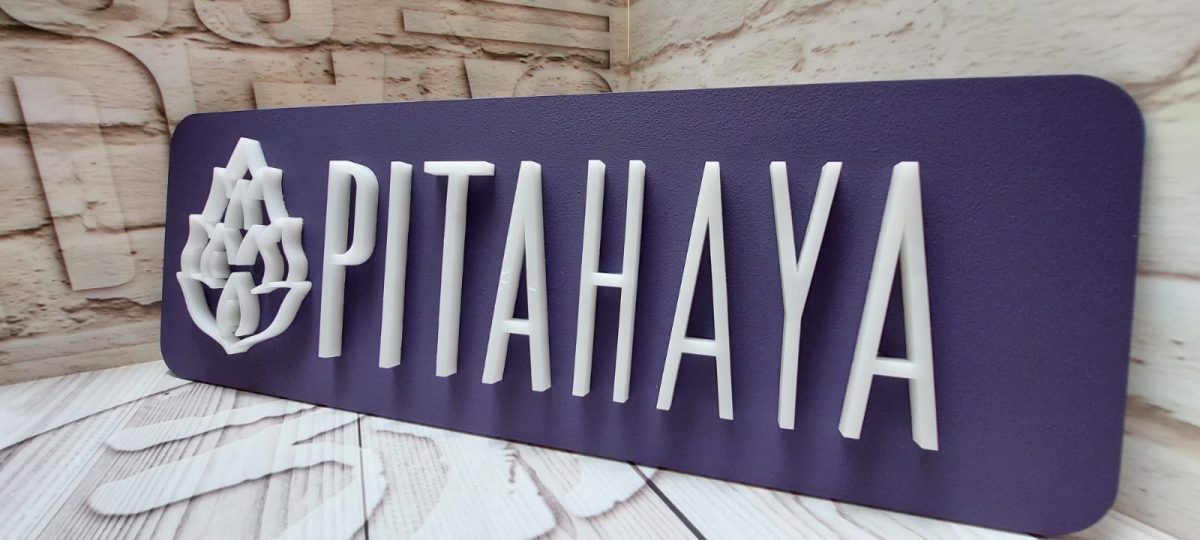 letrero mdf pithaya - 3D Diseño