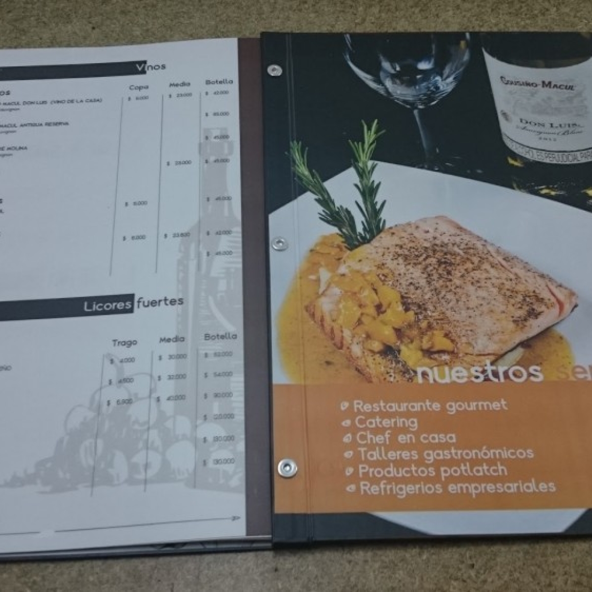 Menú Cartas - 3D Diseño